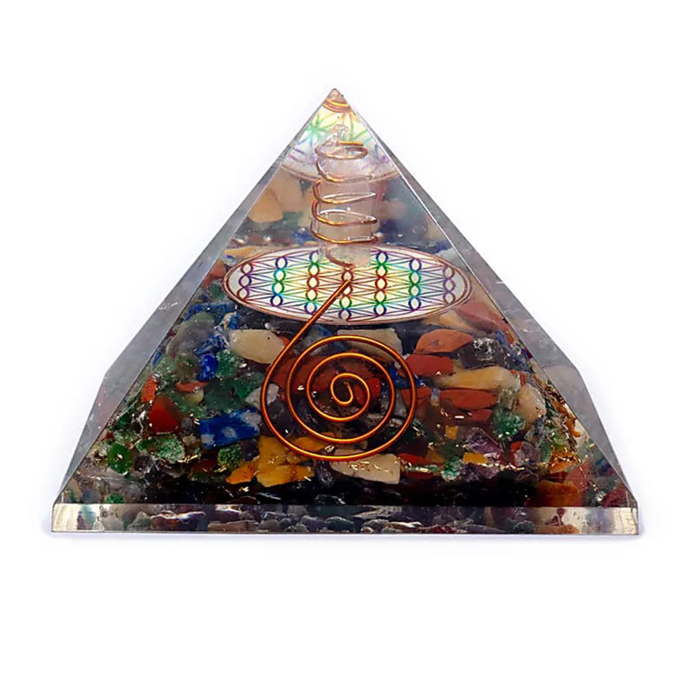Orgonit - pyramida - 7 čaker a květ života | Milujeme Kameny